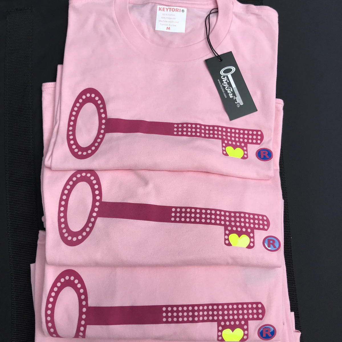Men Tee Mild Pink & Pink Key Logo – KeyTori